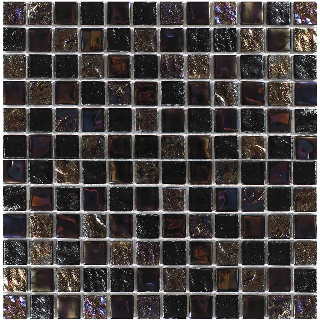 Aquatica Blackstone 1"x1" Linear Glass Mesh Tile 11.75"x11.75" - Treas ...