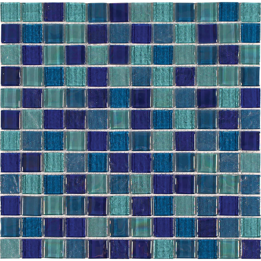 Aquatica Blendstone 1"x1" Linear Glass Mesh Tile 11.75"x11.75" - Treas