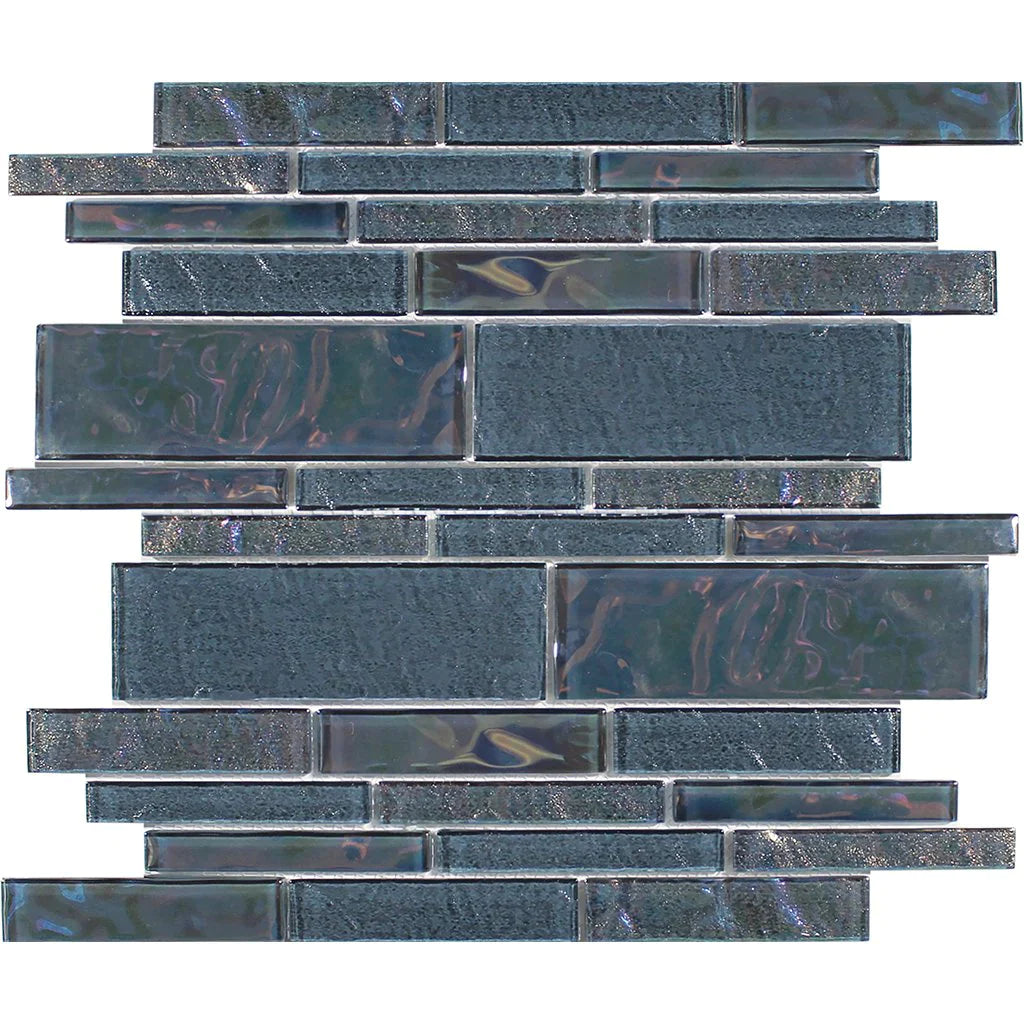 Aquatica Moonstone Linear Glass Mesh Tile 11.75"x11.75" - Treasure Col ...