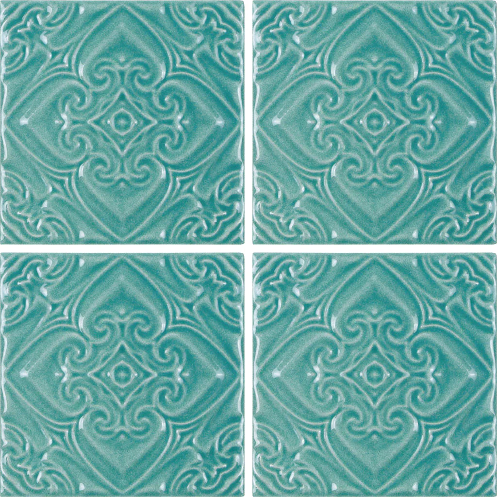 Aquatica Pacifico Acqua Deco Green Porcelain Pool Tile 6"x6" - Melange ...