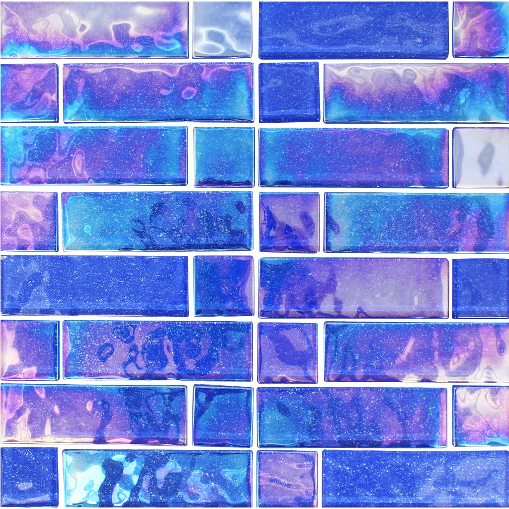 Aquatica Tropic - Mixed Linear - Glass Pool Tile 12"x12" - Stardust Co ...