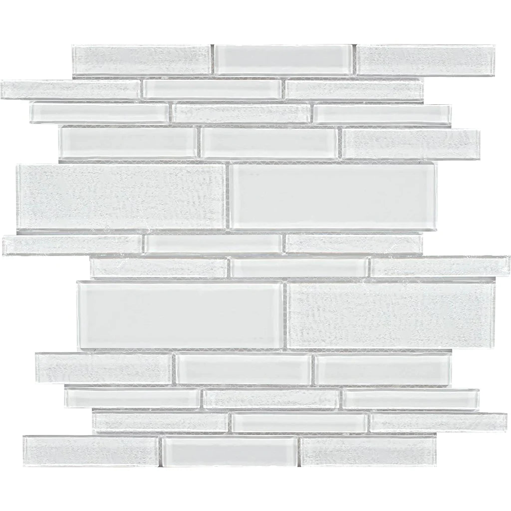 Aquatica Whitestone Linear Glass Mesh Tile 11.75"x11.75" - Treasure Co ...