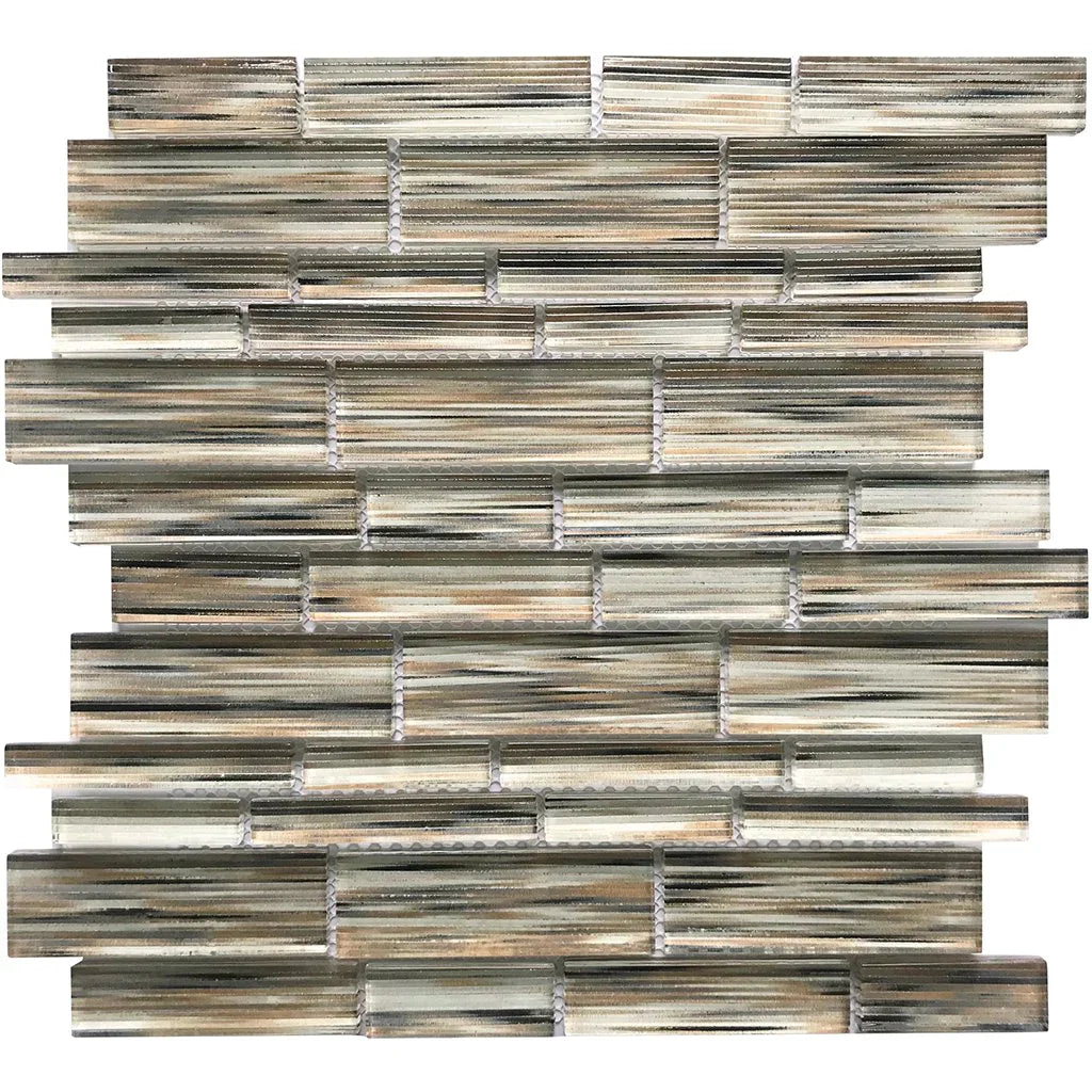 Aquatica Hawks Nest Multi Linear Glass Mosaic Tile 12"x12" - Altona Co ...