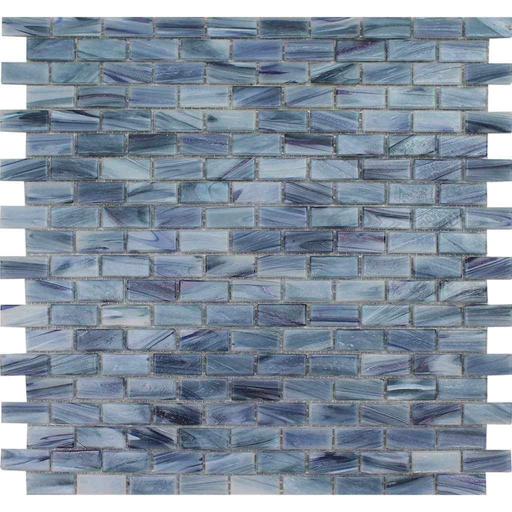 Aquatica Azurite Glass Mosaic Tile 12.25"x12.75" - Aurora Collection ...