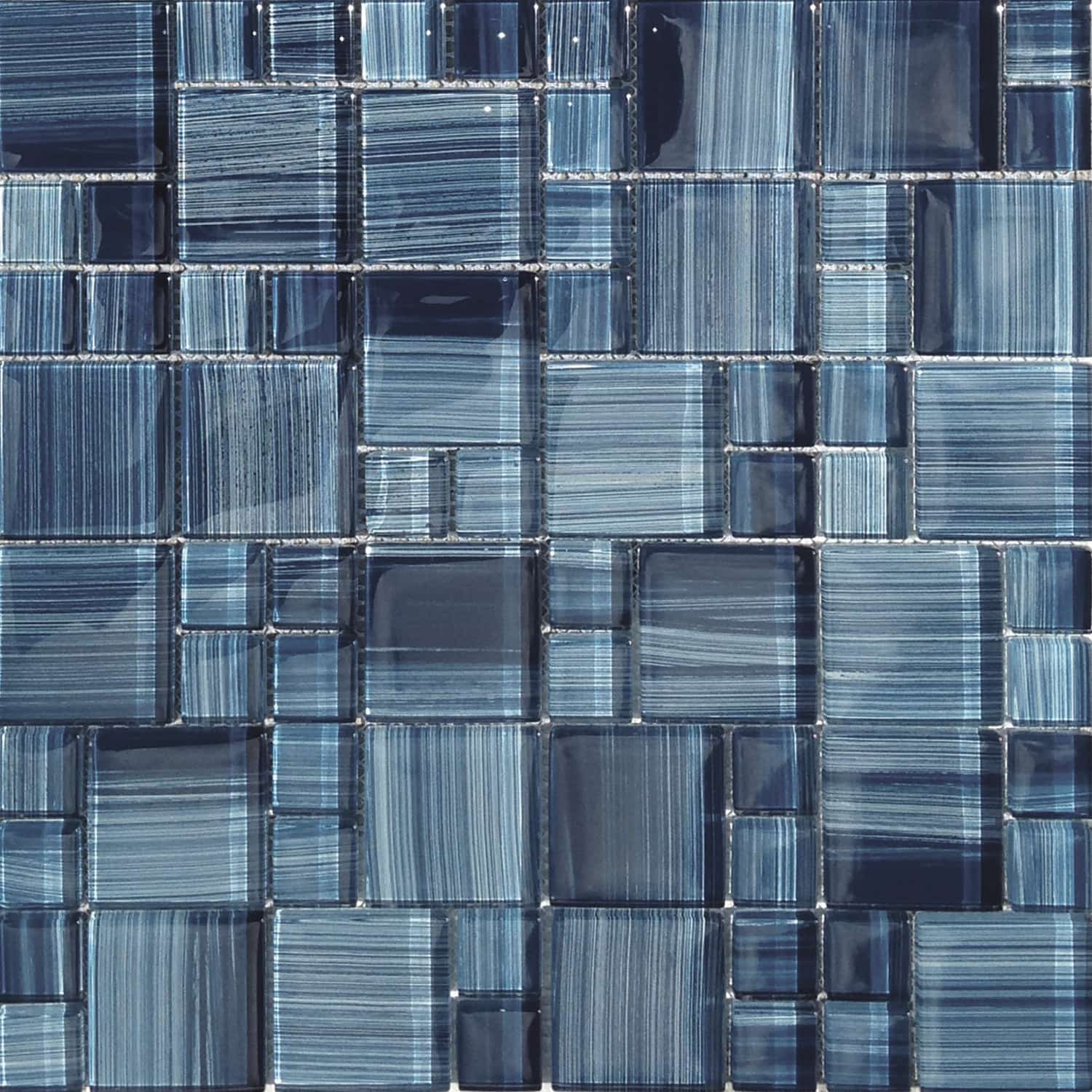 Aquatica Marine Random Glass Mosaic Tile 12"x12" - Bamboo Collection ...