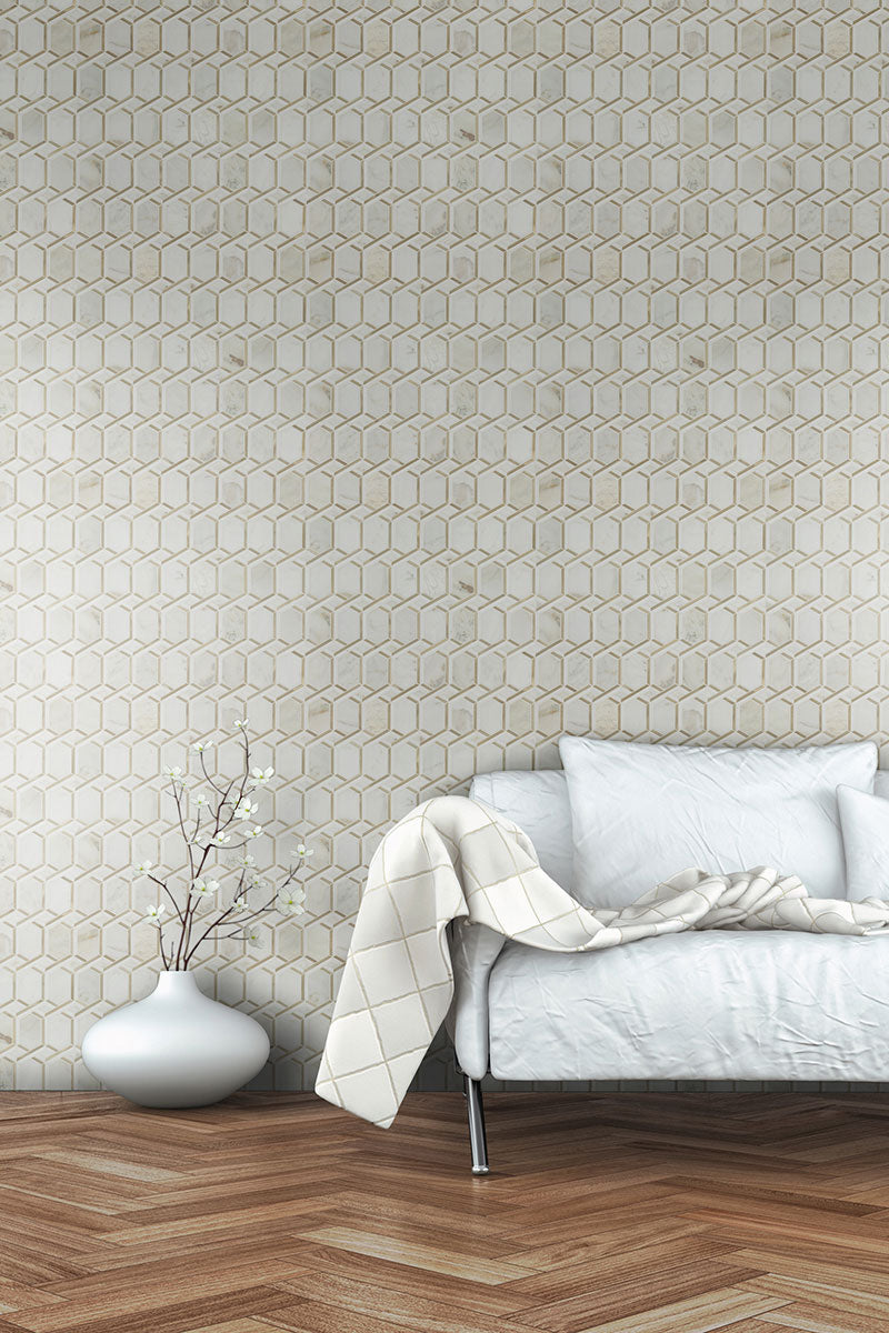 MSI Luxor Royal Link Gold Stone Metal Mosaic Wall and Floor Tile 11.61