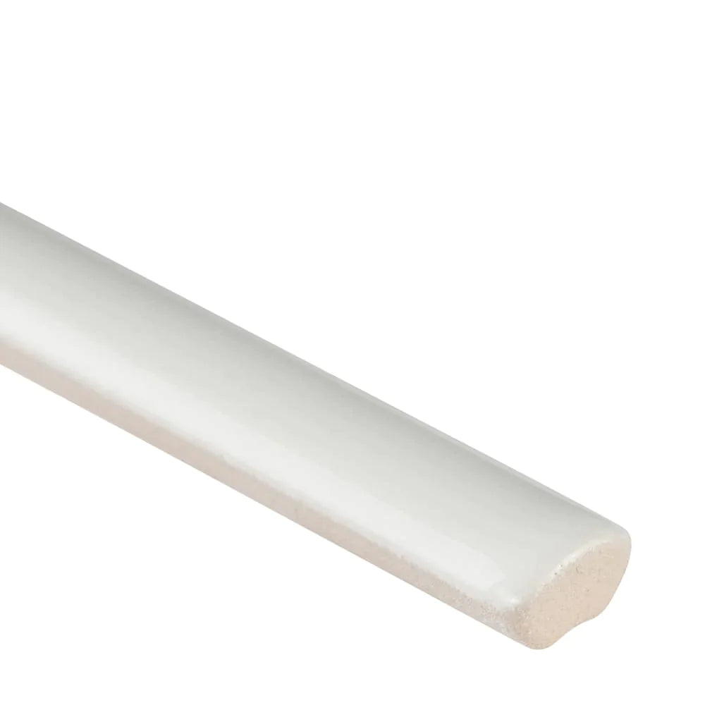 MSI Whisper White Quarter Round Polished Ceramic Molding - 5/8"x6 ...