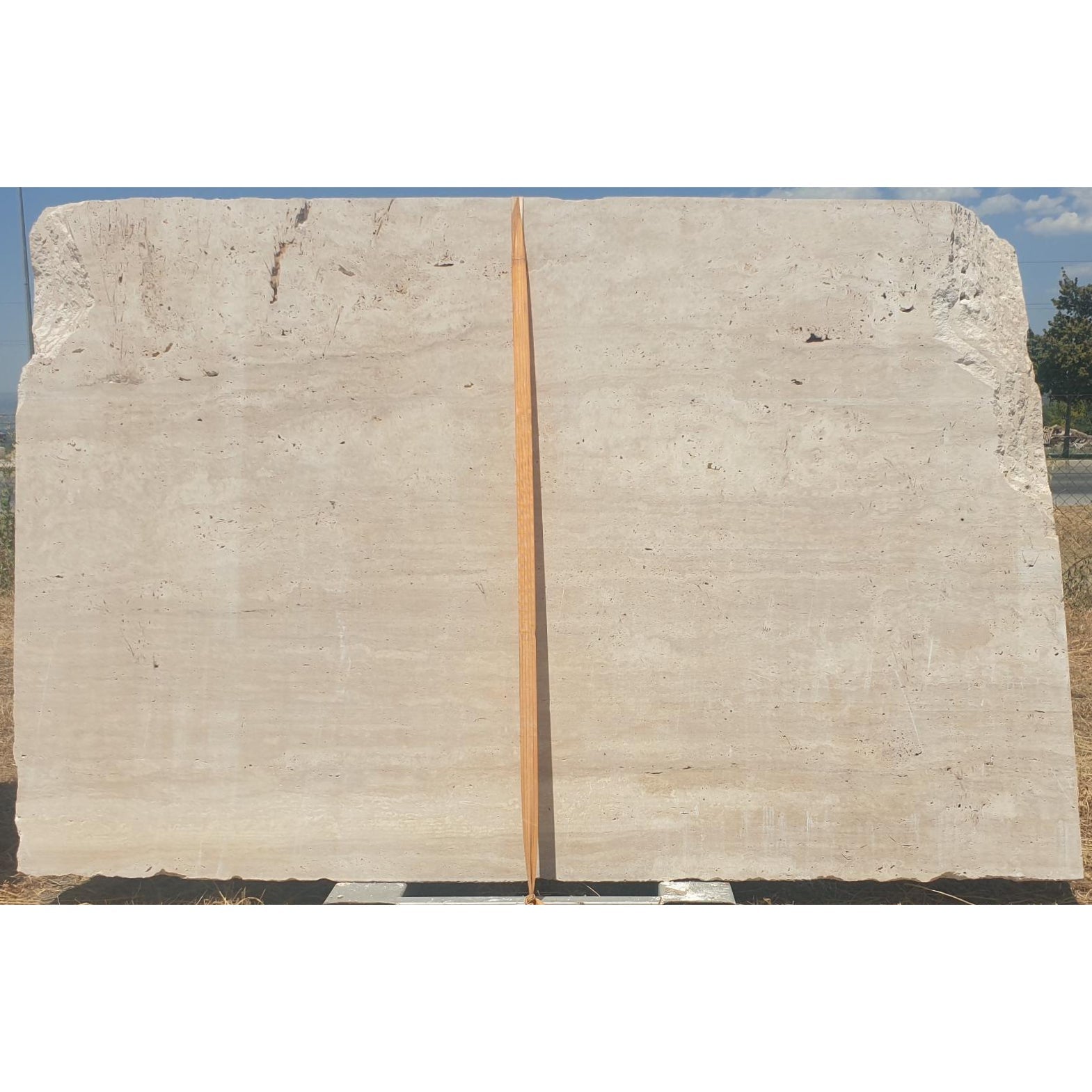 Beige Bookmatching Honed Travertine Slab – mayausatile