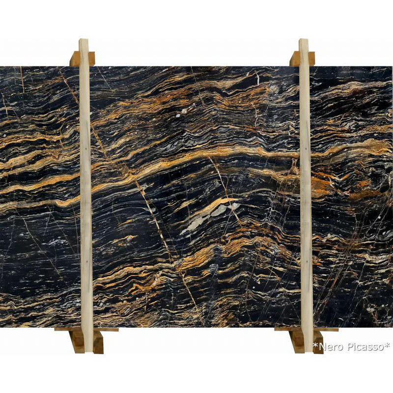 Nero Picasso Bookmatching Polished Marble Slab – mayausatile