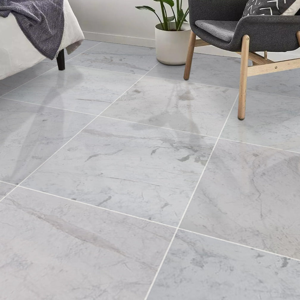 Nimbus White Marble Polished Floor and Wall Tile – mayausatile