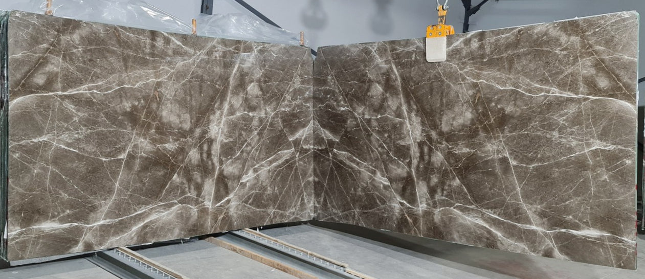 Sahara Brown Bookmatching Polished Marble Slab – mayausatile