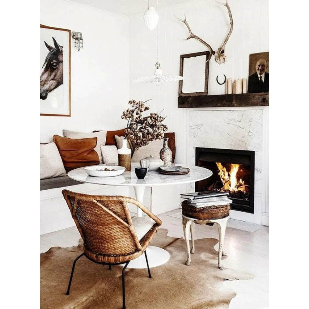 Marble Dinner Table Round Polished and Eased Edge