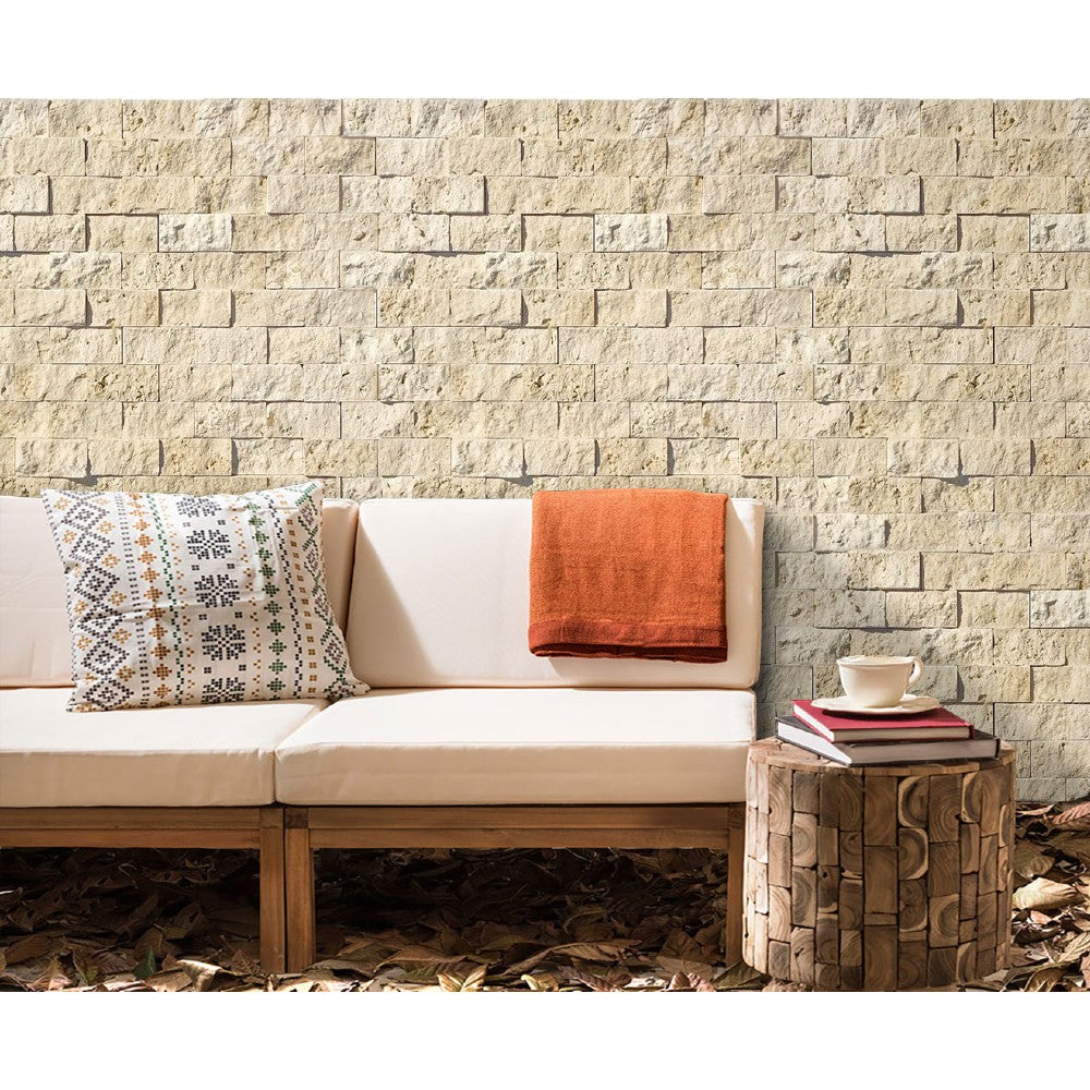 Travertine Classic Beige Split Face Mosaic Tile – mayausatile