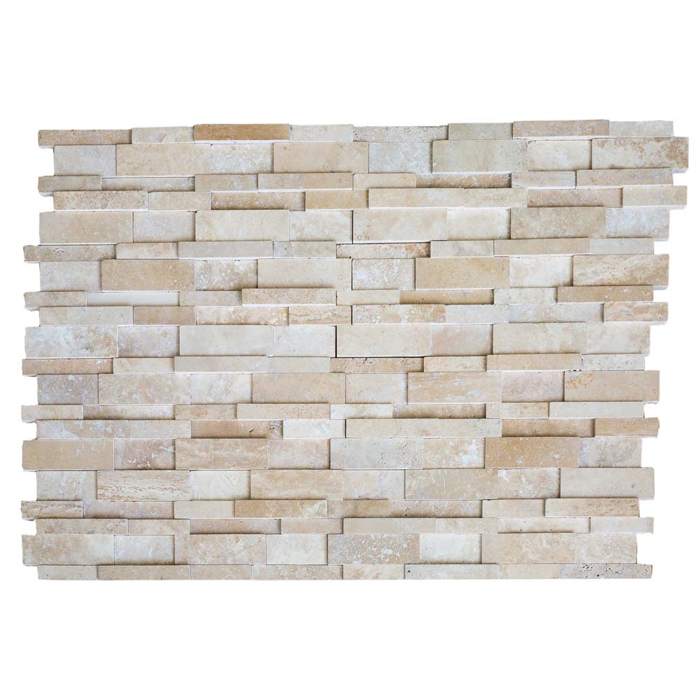Beige Travertine Stacked Stone Ledger Panel – mayausatile