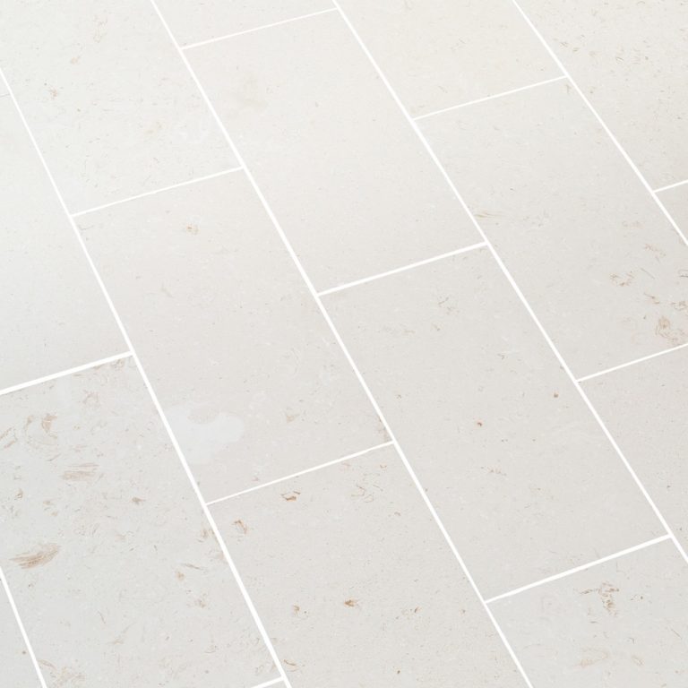 Myra White Limestone Tile Honed