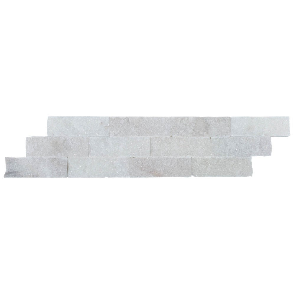 Bianco Carrara Stacked Stone Ledger Panel
